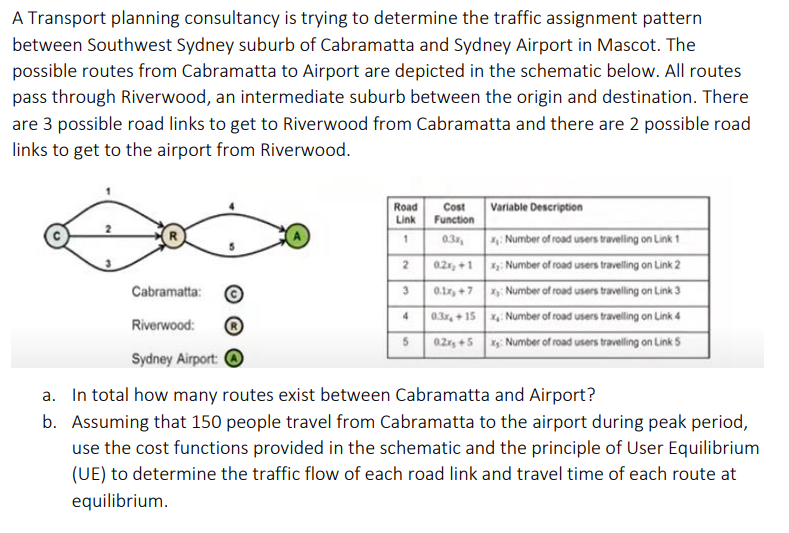 Solved A Transport planning consultancy is trying to | Chegg.com