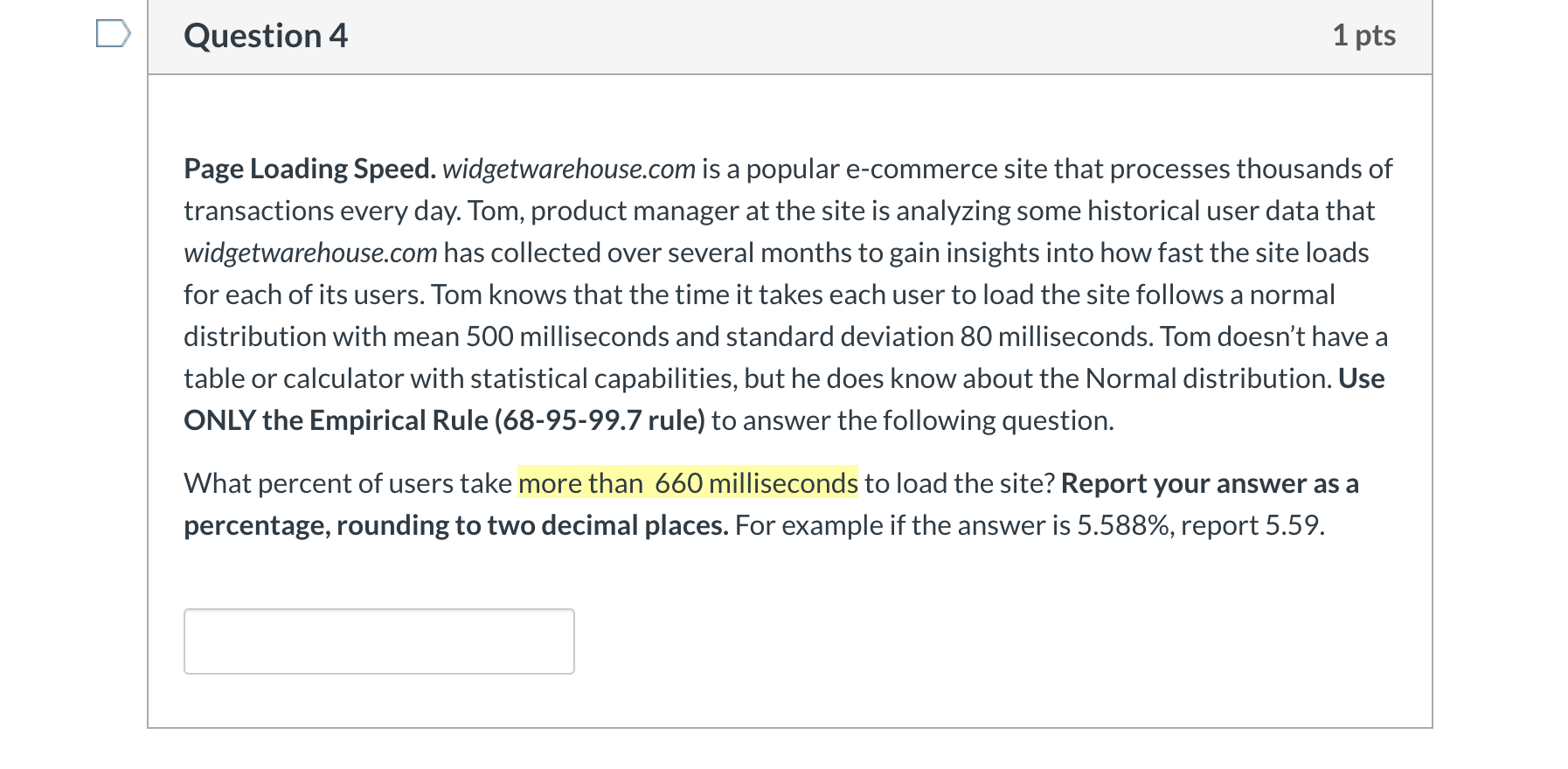 Solved Question 4 1 pts Page Loading Speed. | Chegg.com