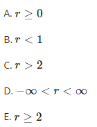 Solved For exactly what values of the constant r does | Chegg.com