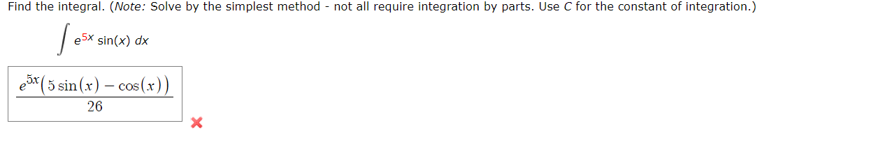 Solved Find the integral. (Note: Solve by the simplest | Chegg.com