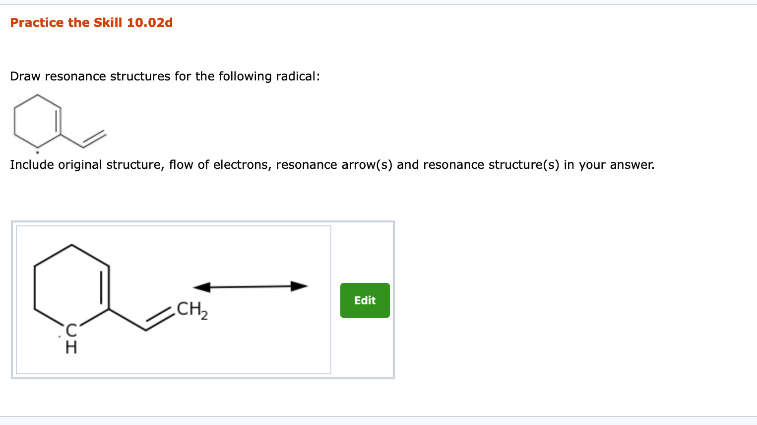 Solved Practice the Skill 10.02c Draw resonance structures | Chegg.com