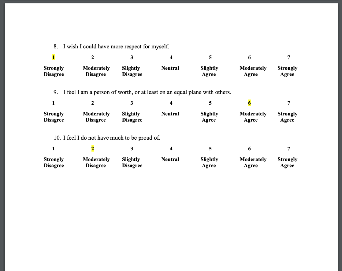 Solved 4. The highlighted responses indicate a participant’s | Chegg.com