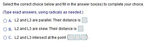 Solved Given two lines in space, either they are parallel, | Chegg.com