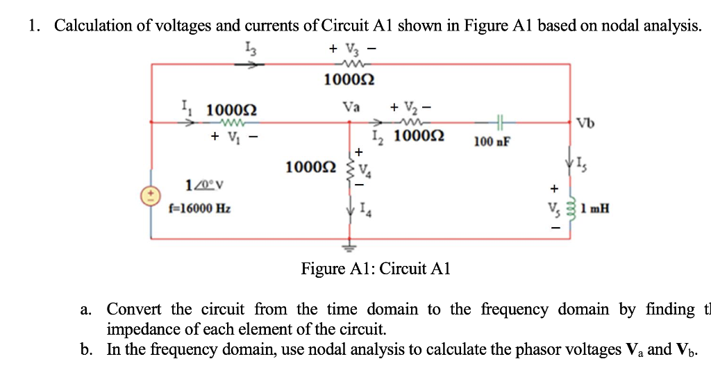 Solved a. Convert the circuit from the time domain to the | Chegg.com