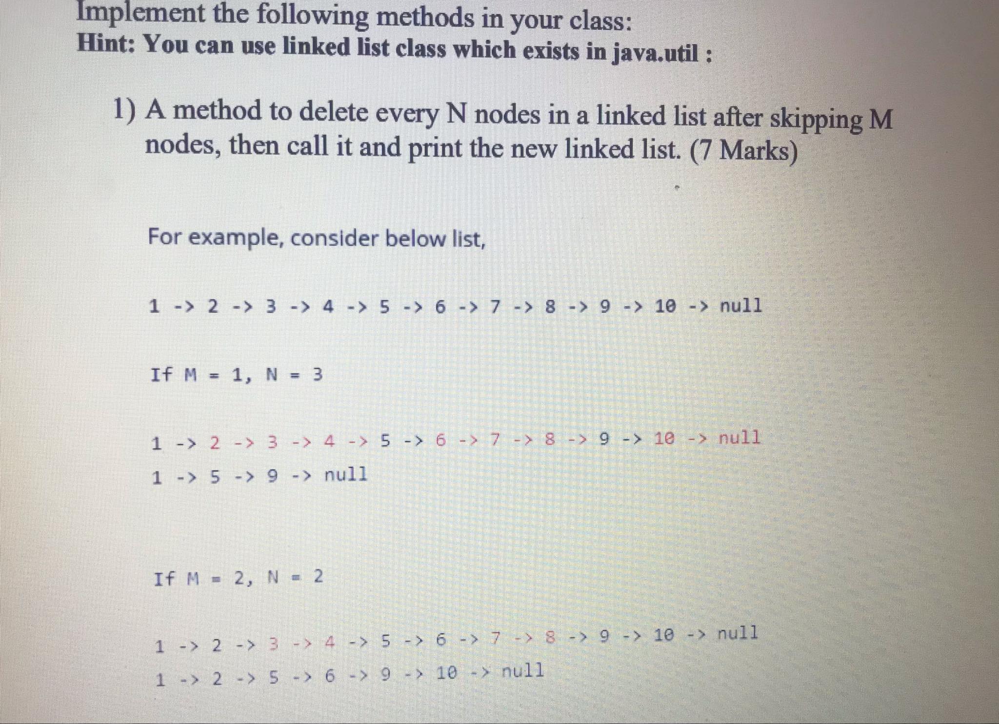 Solved Implement the following methods in your class: : | Chegg.com