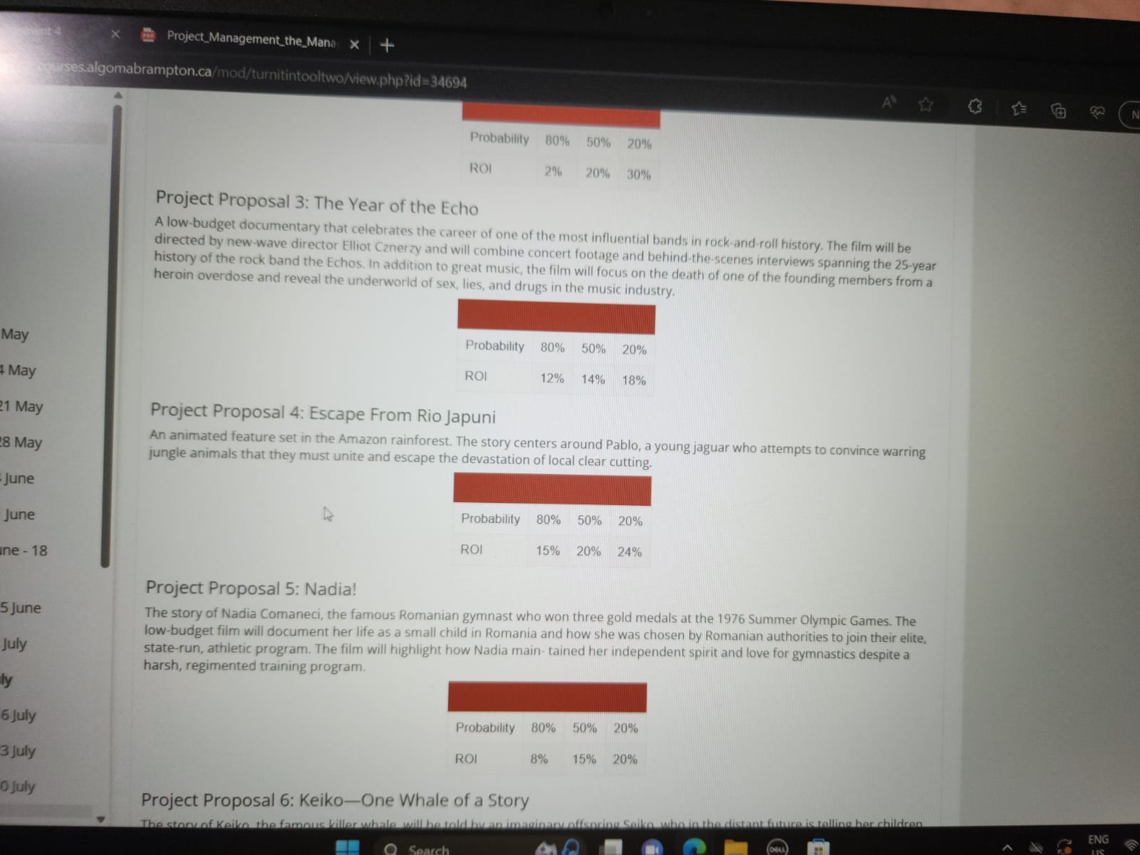 Solved Prioritize the list of different films proposals | Chegg.com