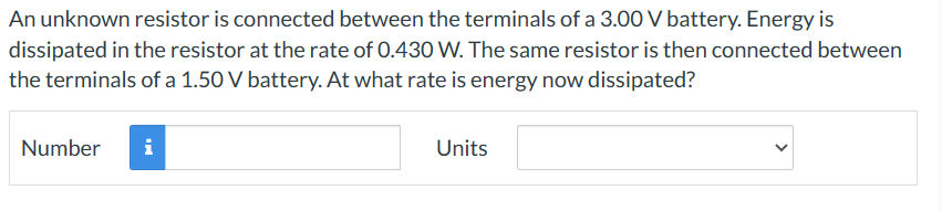 Solved An unknown resistor is connected between the | Chegg.com