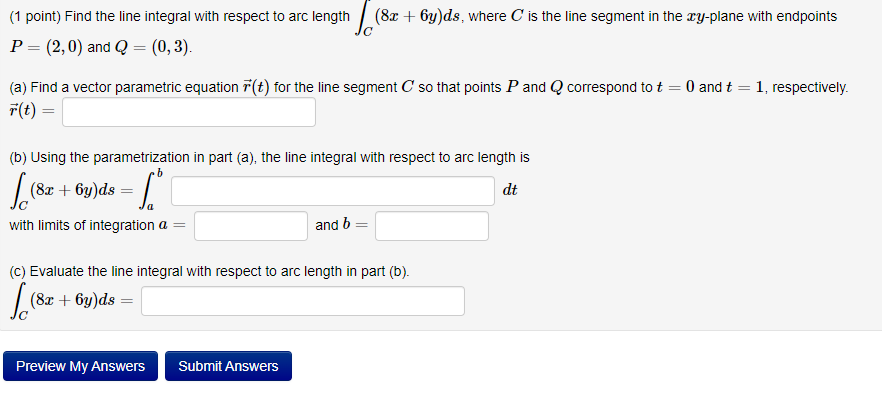 Solved solve for the line segment C ﻿so that points P ﻿and Q | Chegg.com