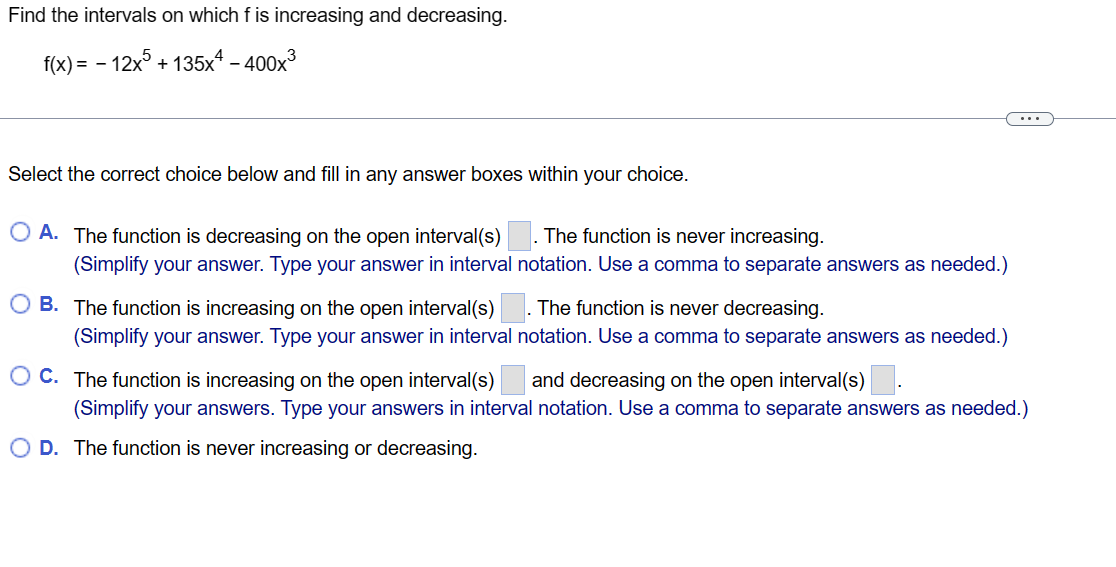 Solved Find the intervals on which f is increasing and | Chegg.com