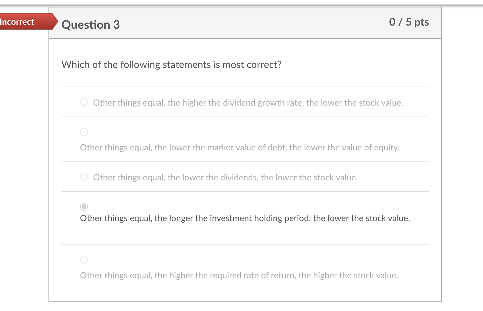 Solved Which of the following statements is most correct? | Chegg.com