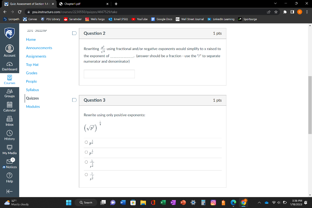 Solved Rewriting xx2 using fractional and/or negative | Chegg.com
