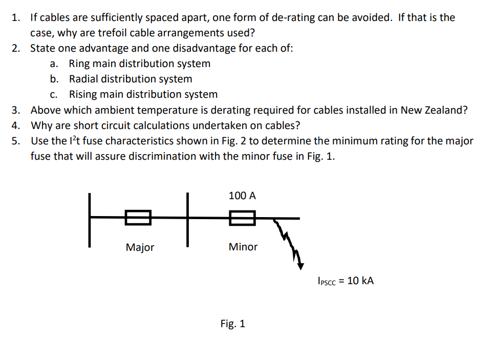 Solved 1. If cables are sufficiently spaced apart, one form | Chegg.com