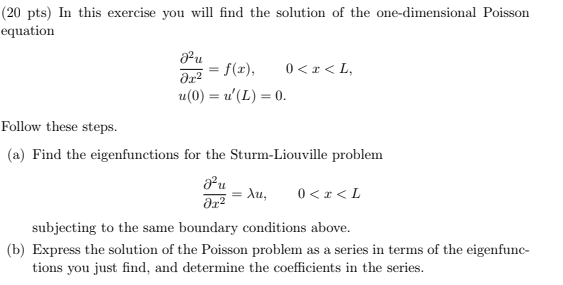 Solved 20 pts) In this exercise you will find the solution | Chegg.com