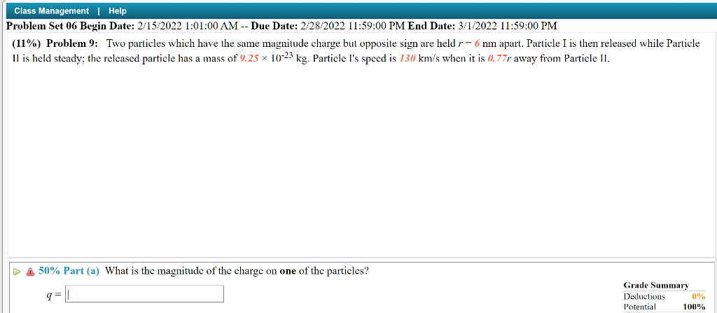 Solved Class Management | Help Problem Set 06 Begin Date: | Chegg.com