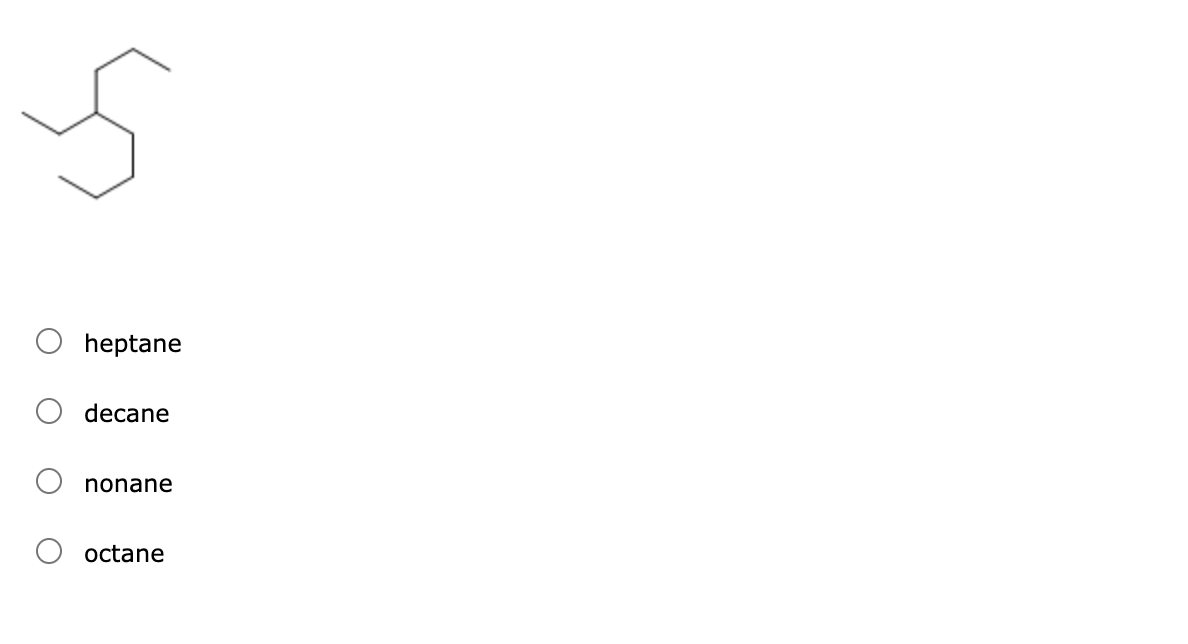 Solved is heptane decane nonane octane nonane hexane | Chegg.com