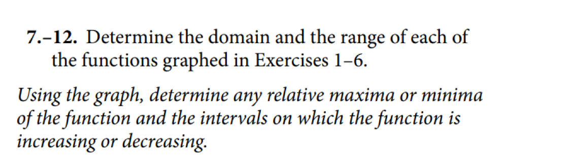 Solved 7.-12. Determine the domain and the range of each of | Chegg.com