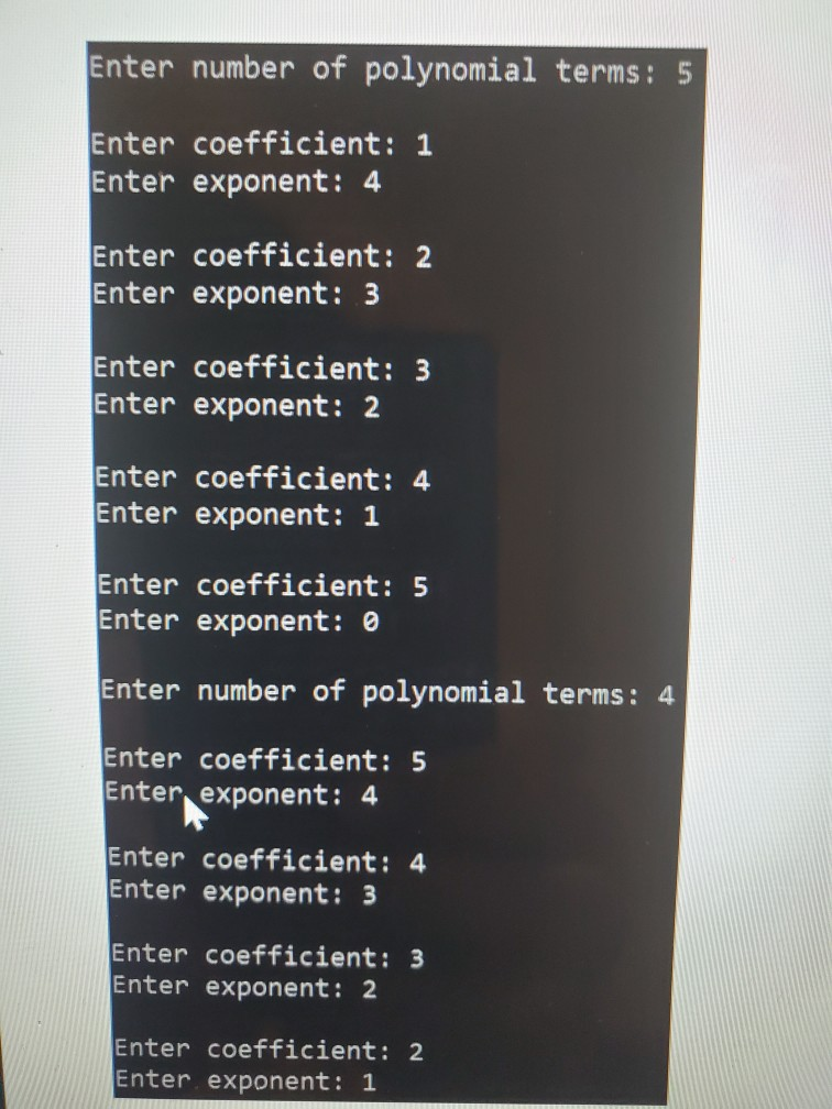 Solved #include #include "Polynomial.h" using namespace | Chegg.com