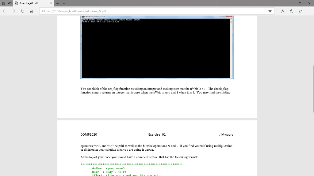 questions on bitwise operators in c pdf
