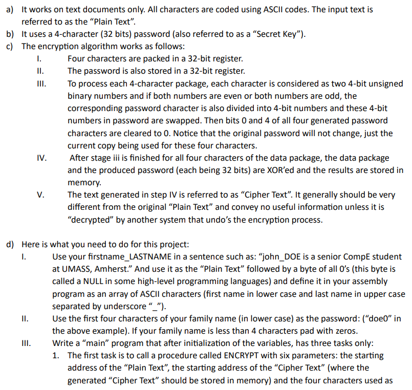 Solved a) It works on text documents only. All characters | Chegg.com