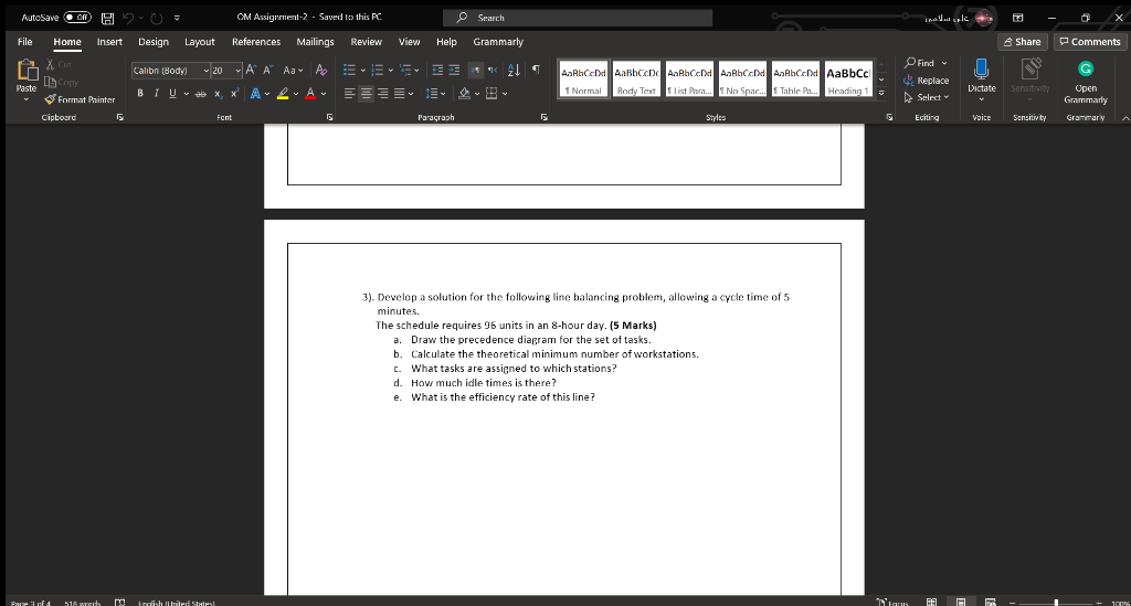 Solved AutoSave ON H OM Assignment-2 - Saved to this PC | Chegg.com
