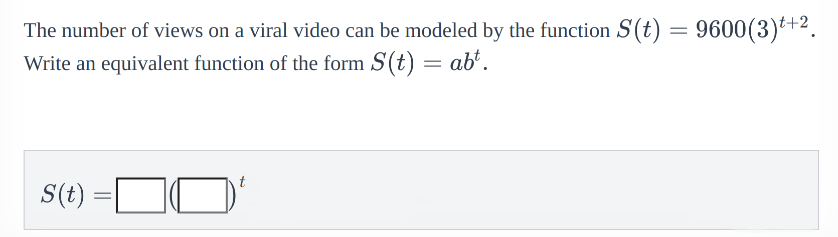Solved The number of views on a viral video can be modeled | Chegg.com