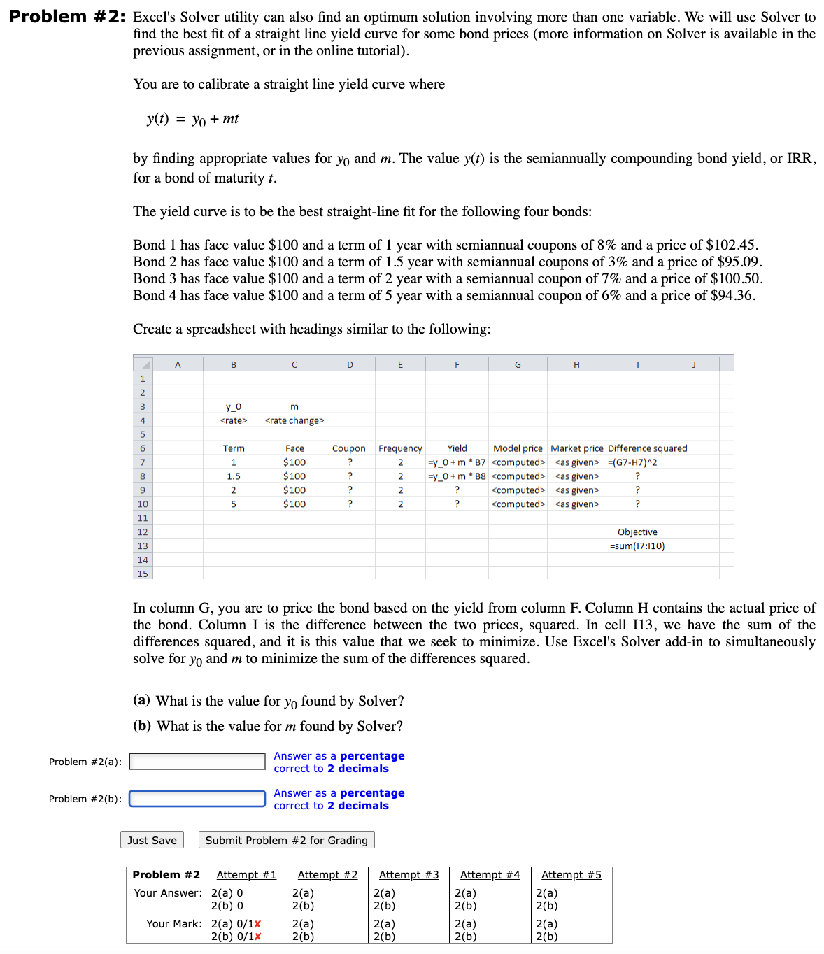 Excel's Solver utility can also find an optimum | Chegg.com