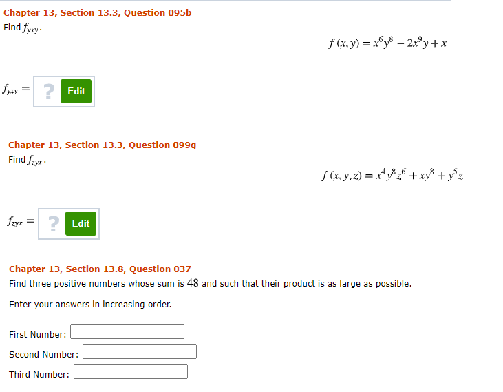 Solved Chapter 13, Section 13.3, Question 095b Find fury f | Chegg.com Solved Chapter 13, Section 13.3, Question 095b Find fury f | Chegg.com