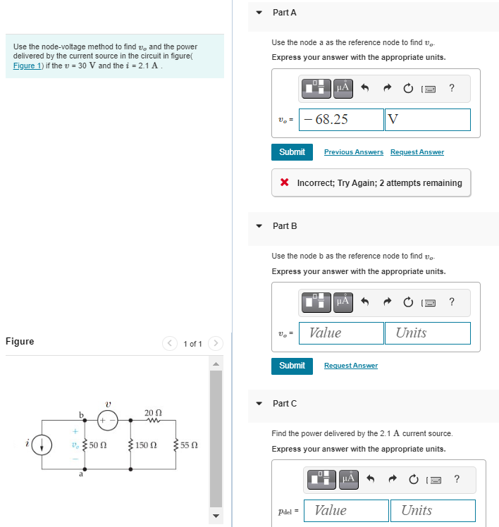 Solved Use the node-voltage method to calculate the power | Chegg.com