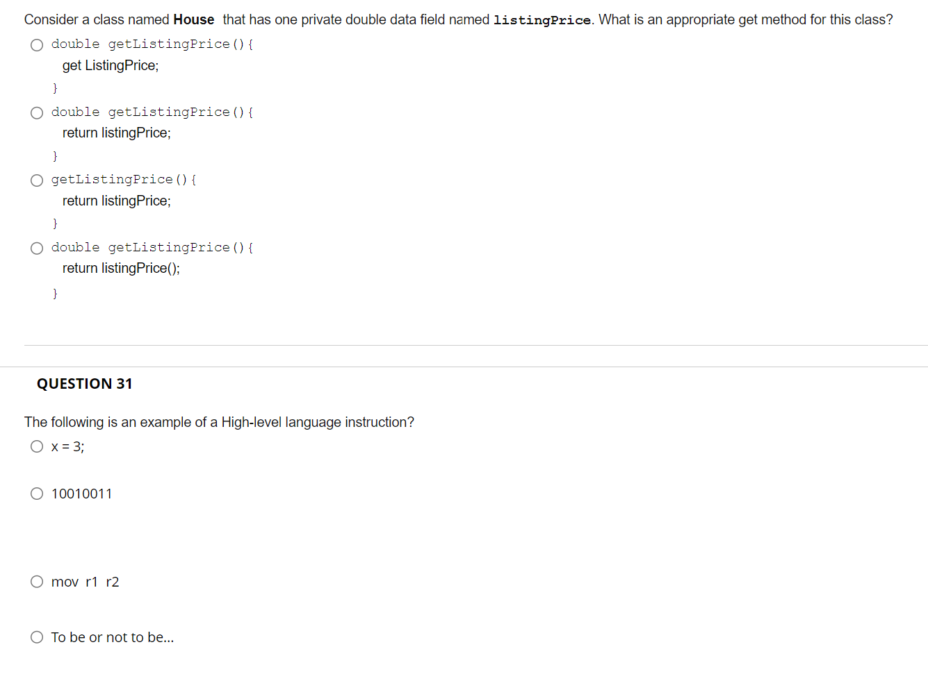 Solved Consider a class named House that has one private | Chegg.com