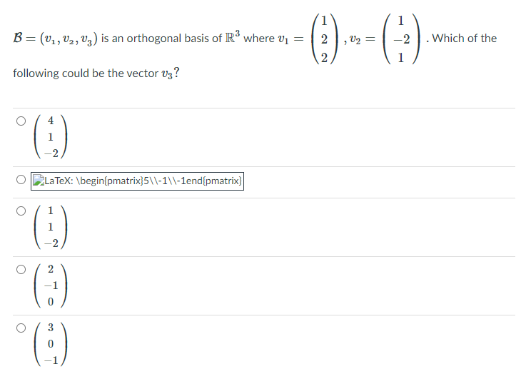 Solved B=(V., V2, Vg) is an orthogonal basis of R3 where v1 | Chegg.com
