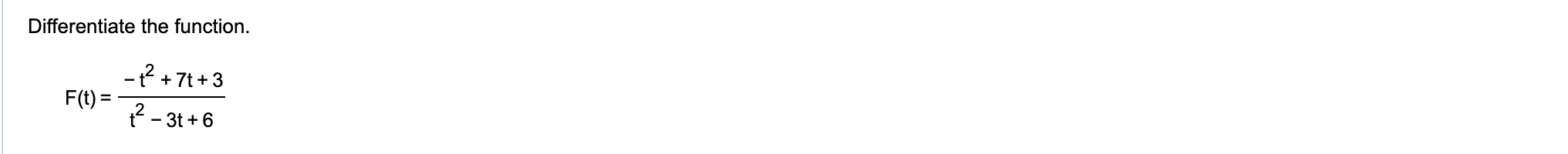 Solved Differentiate The Given Function