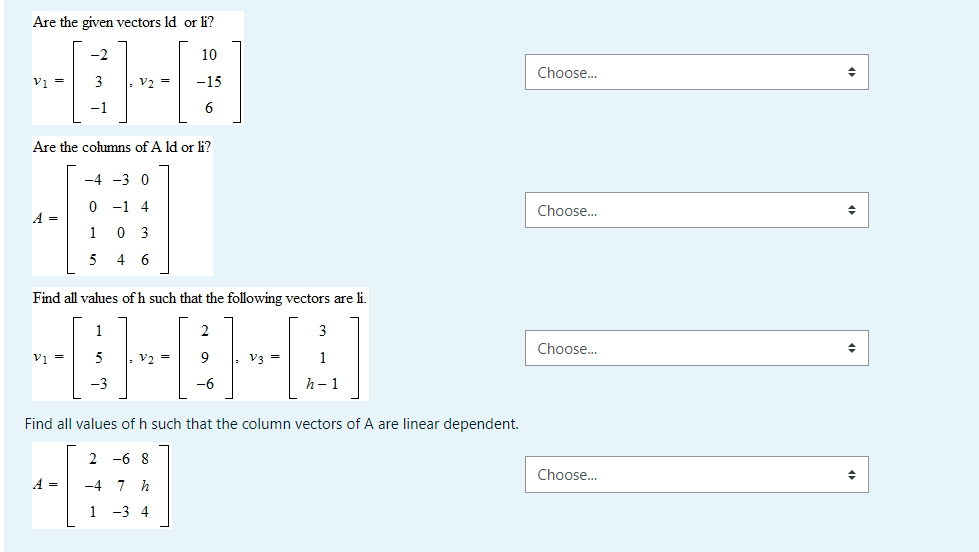 Solved Use the given facts to answer the following questions | Chegg.com