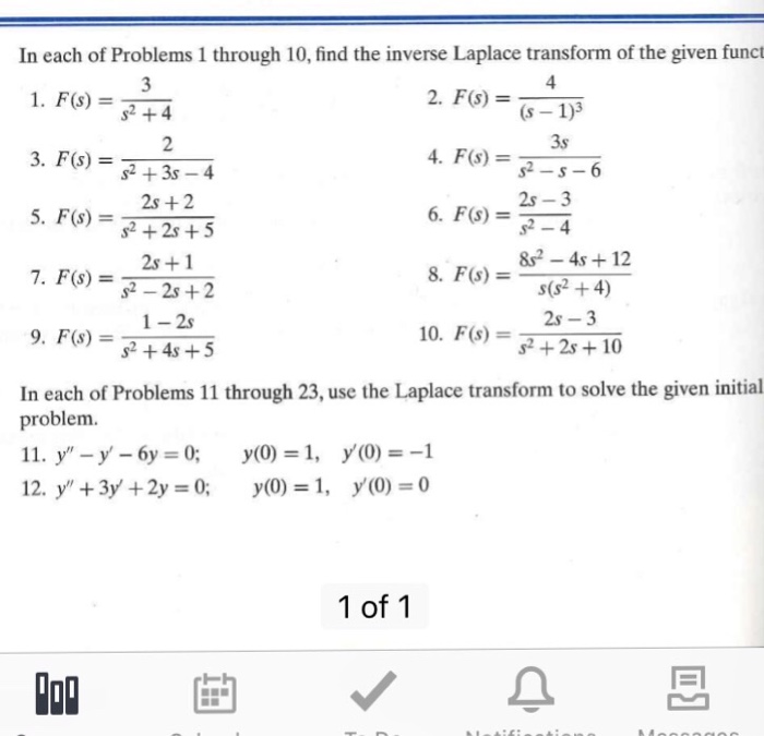 Solved In each of Problems 1 through 10, find the inverse | Chegg.com