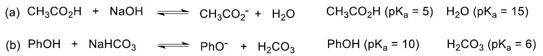 Solved (a) CH3CO2H + NaOH CH3CO2 + H2O CH3CO2H (pka = 5) H20 | Chegg.com
