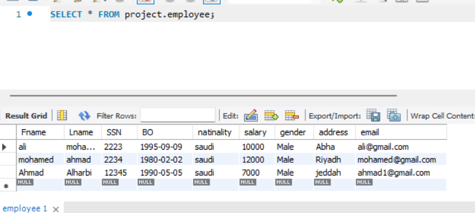 Solved I want to write a correct code for a program MYSQL | Chegg.com