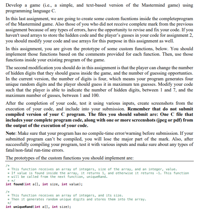 Solved Develop a game (i.e., a simple, and text-based | Chegg.com