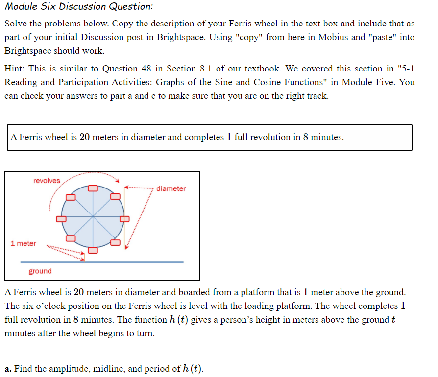 Solved Module Six Discussion Question: Solve the problems | Chegg.com