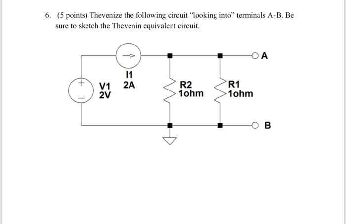 Solved 6. (5 points) Thevenize the following circuit | Chegg.com Solved 6. (5 points) Thevenize the following circuit | Chegg.com