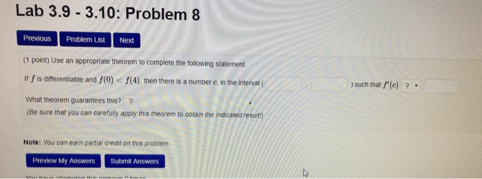 Solved Lab 3.9 -3.10: Problem 8 Previous Problem List Next | Chegg.com