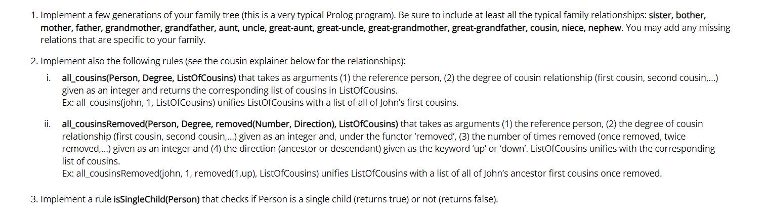 Please code assignment in PROLOG language, and | Chegg.com