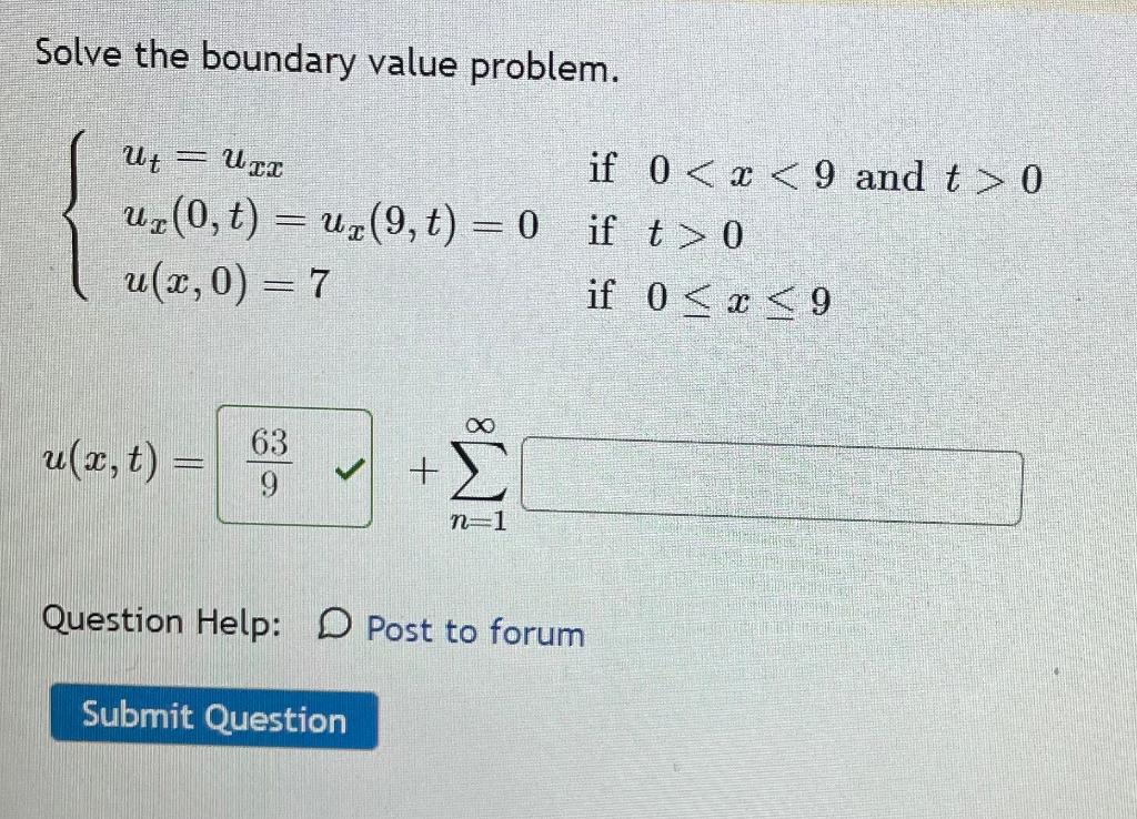 Solved Solve the boundary value problem. | Chegg.com