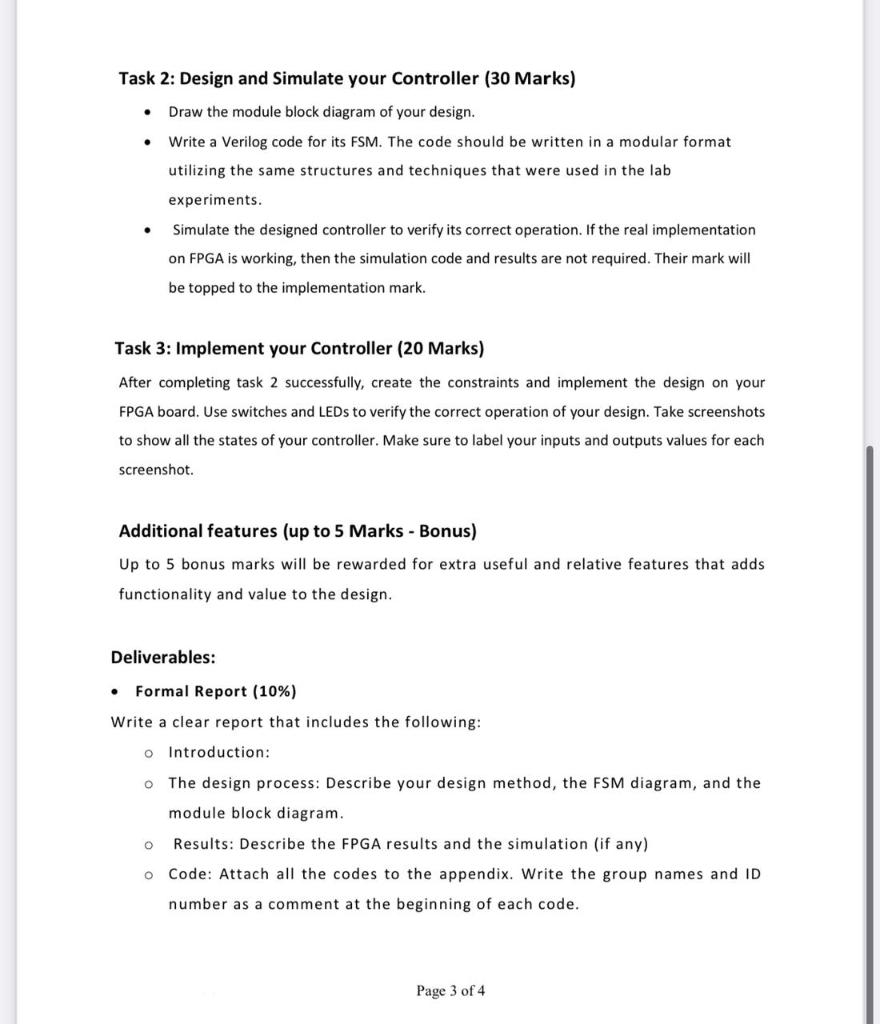 Task 2: Design and Simulate your Controller (30 | Chegg.com