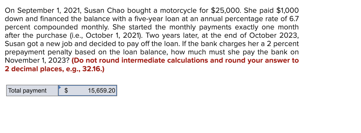 Solved On September 1, 2021, Susan Chao bought a motorcycle | Chegg.com