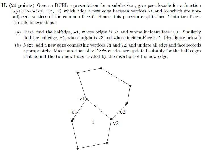 Computational Geometry: Given a DCEL representation | Chegg.com