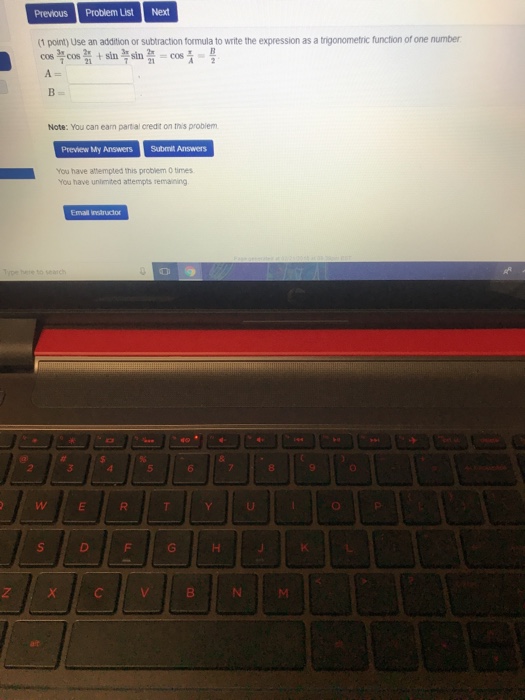 Solved Previous Problem List Next (1 point) Use the sum | Chegg.com