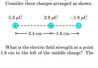 Solved Consider three charges arranged as shown. What is the | Chegg.com