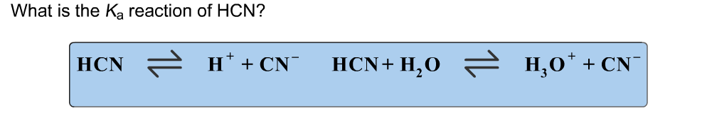 Solved What is the Ka reaction of HCN? | Chegg.com