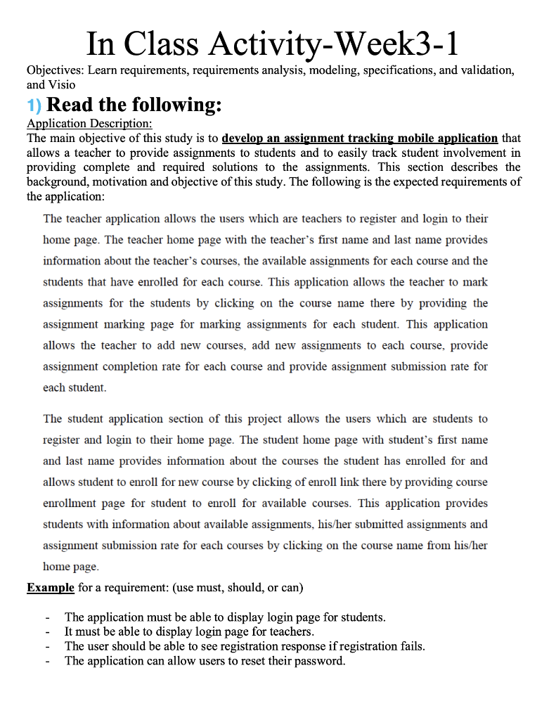 Solved In Class Activity-Week3-1 Objectives: Learn | Chegg.com