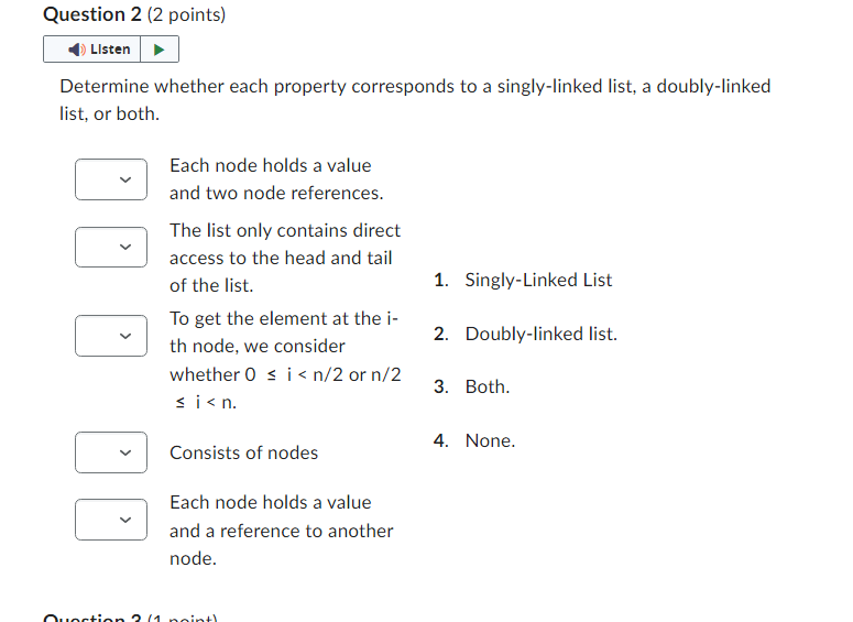 Solved Determine whether each property corresponds to a | Chegg.com