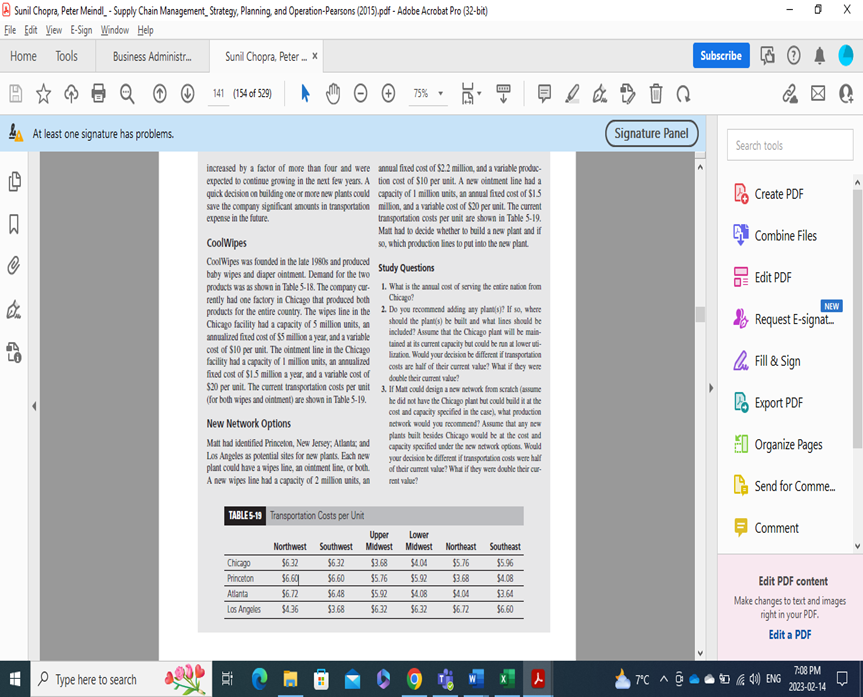 Solved Sunil Chopra, Peter Meindl_- Supply Chain Management. | Chegg.com